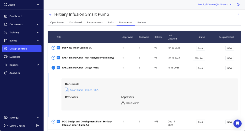 Medical Device QMS Software — Qualio