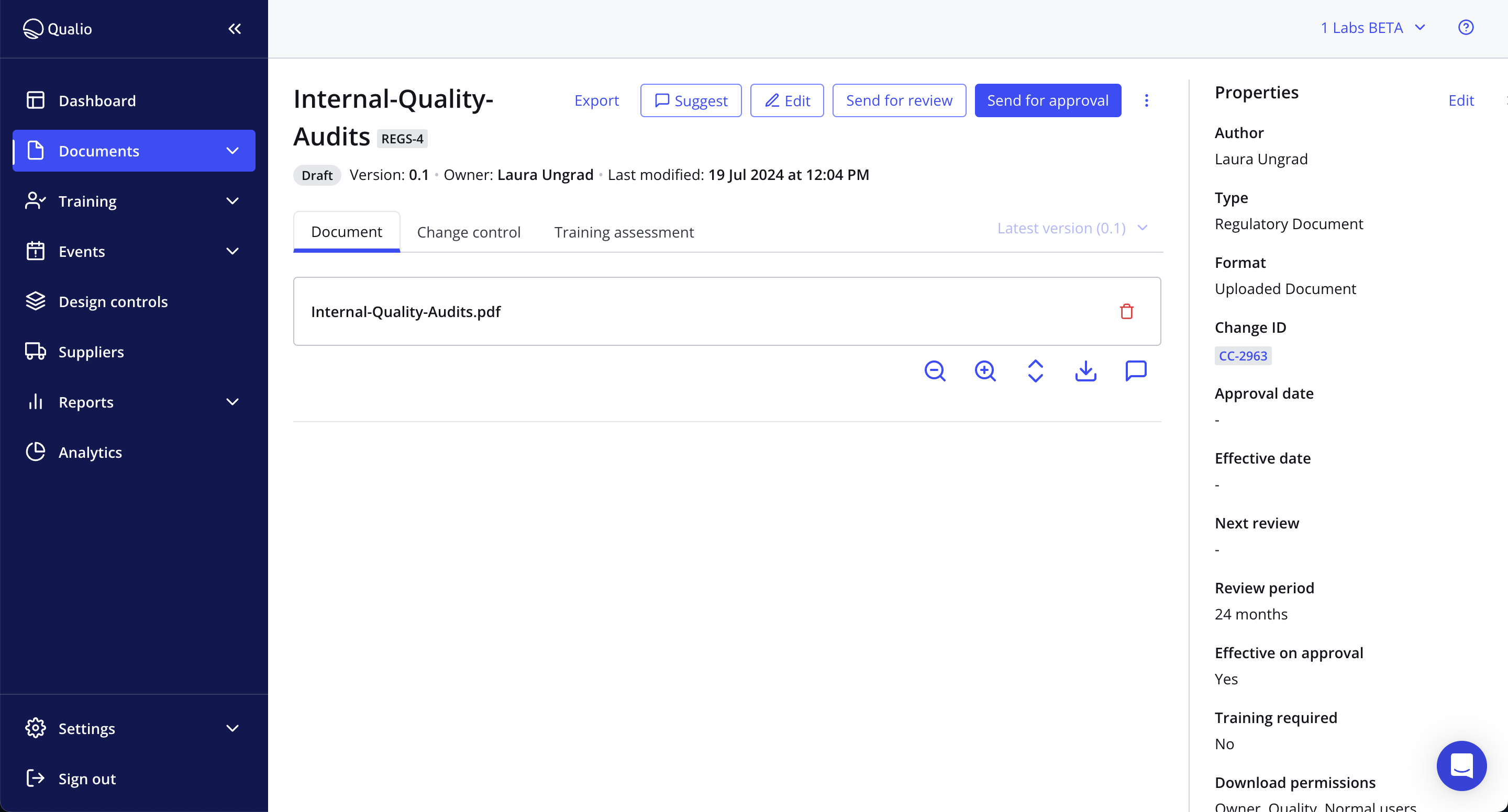 Pharma QMS Software — Qualio