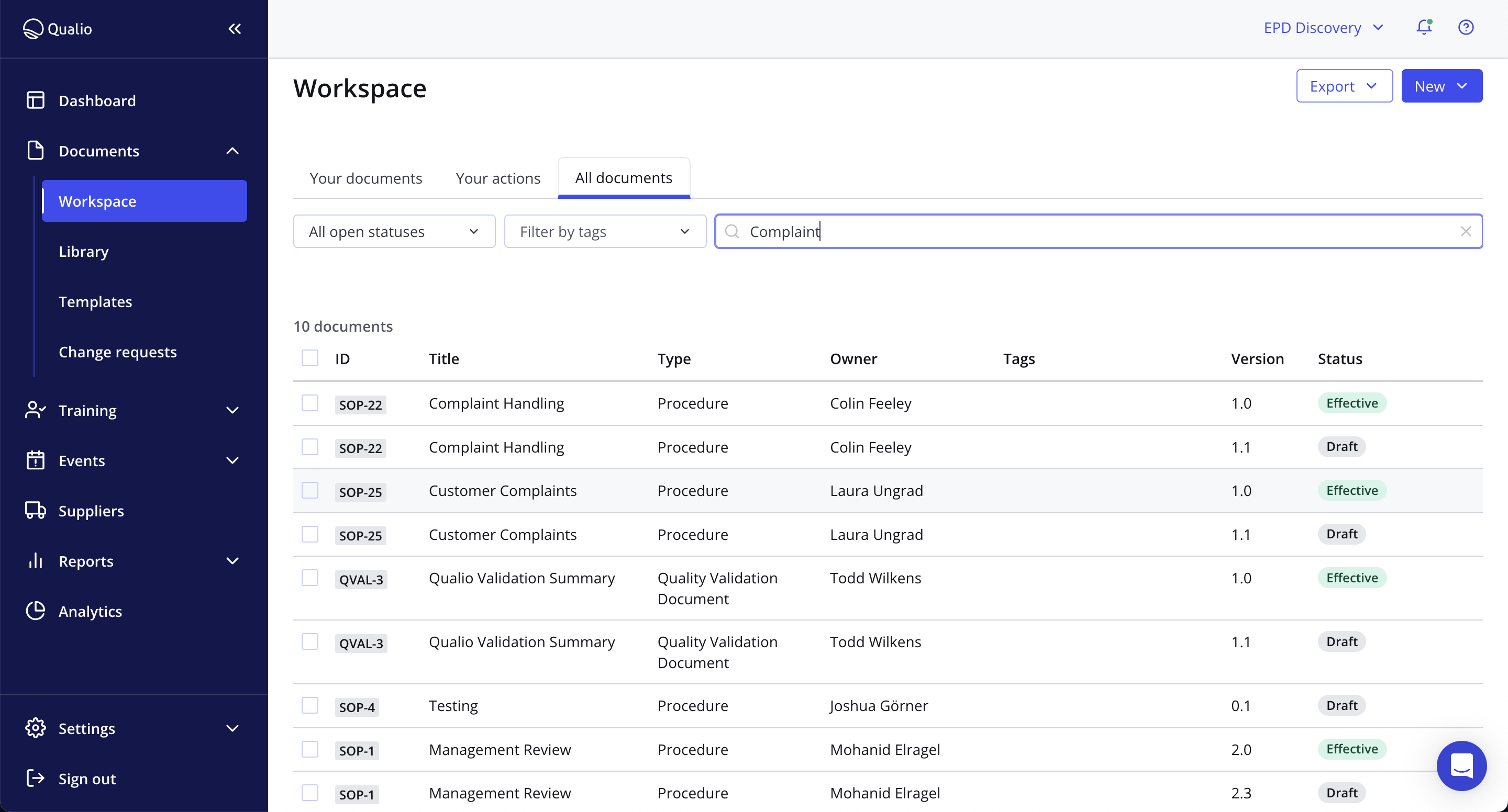 ISO Compliance Software — Qualio