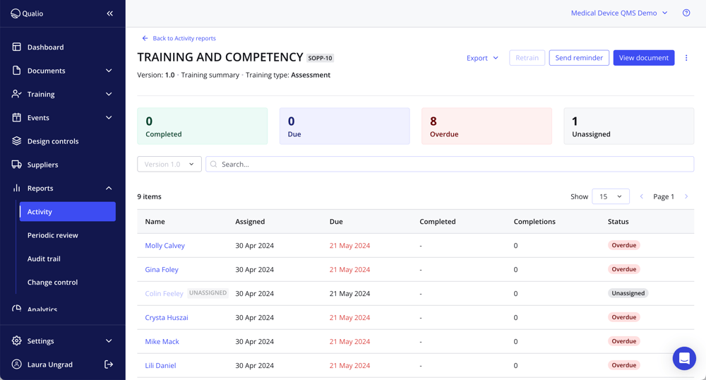 Biotech QMS Software — Qualio