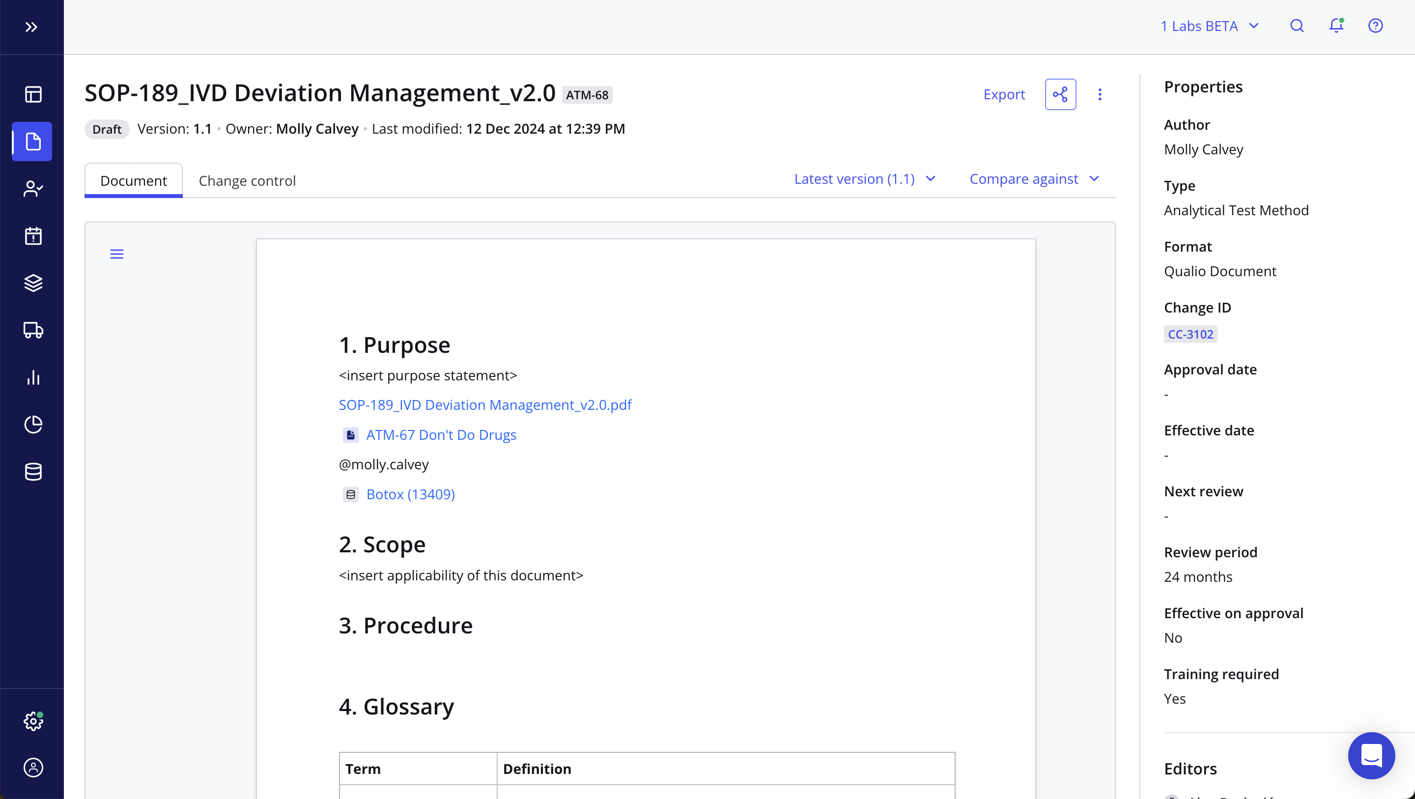 Quality Data Management Software Solution — Qualio