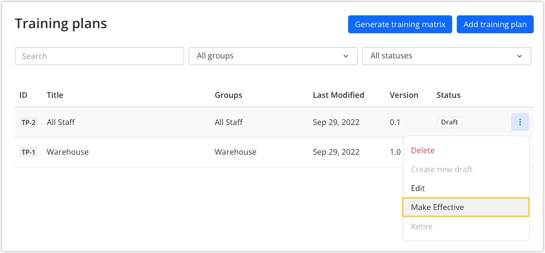 Even faster and easier training with Training Plans