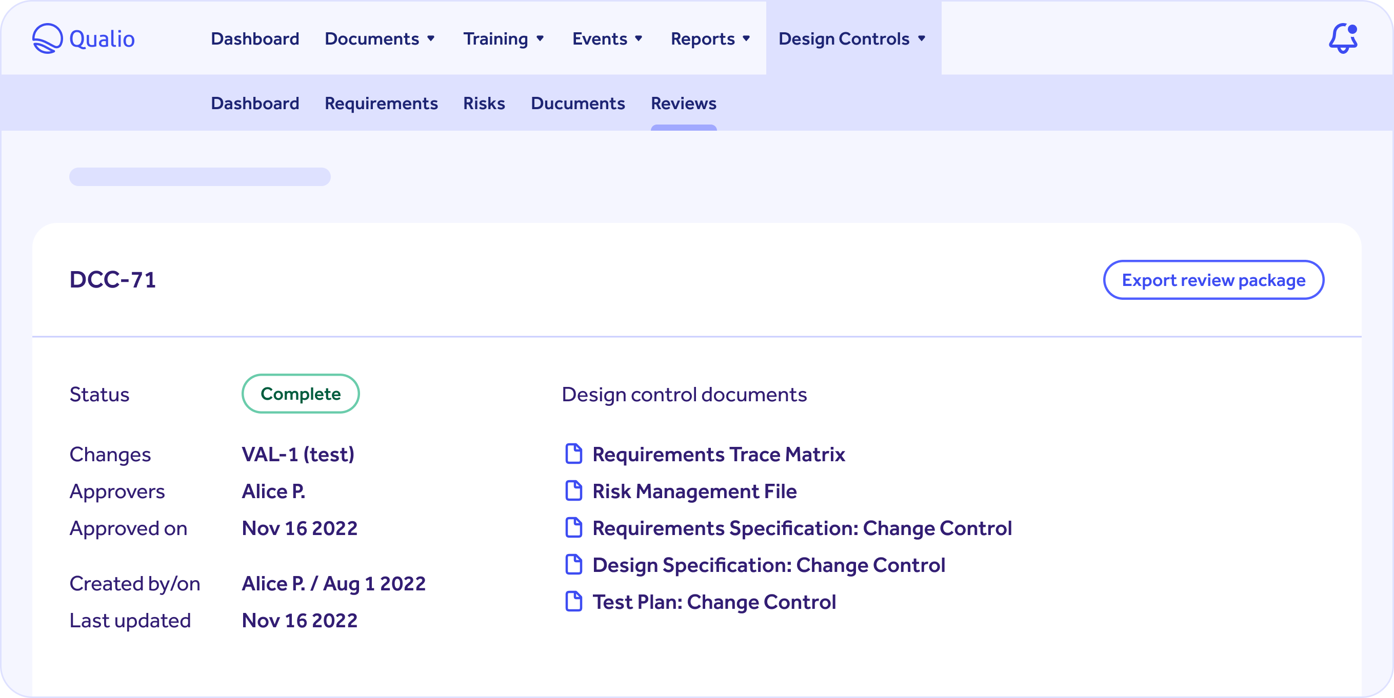 Qualio — Easy design controls software — #1 rated cloud-based QMS